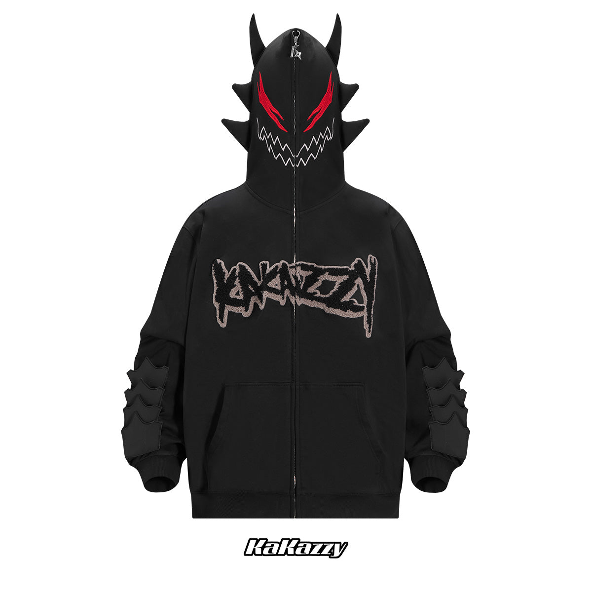 Kakazzy Full Zip Hoodie Black（Eyes Can See） – kakazzy