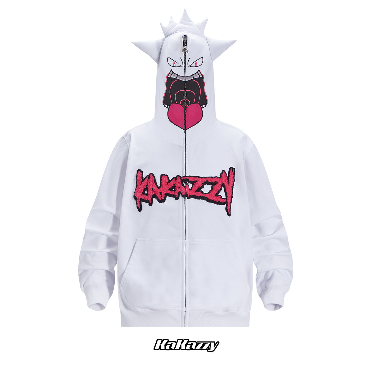 Kakazzy Full Zip Hoodie White – kakazzy