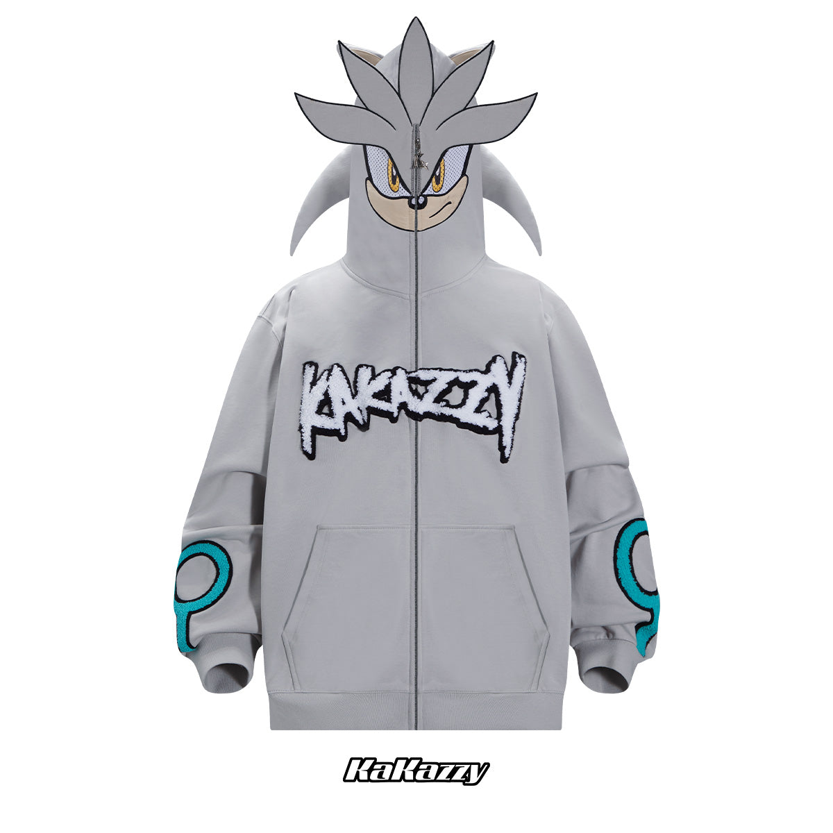 Kakazzy Full Zip Hoodie Gray（Eyes Can See） – kakazzy