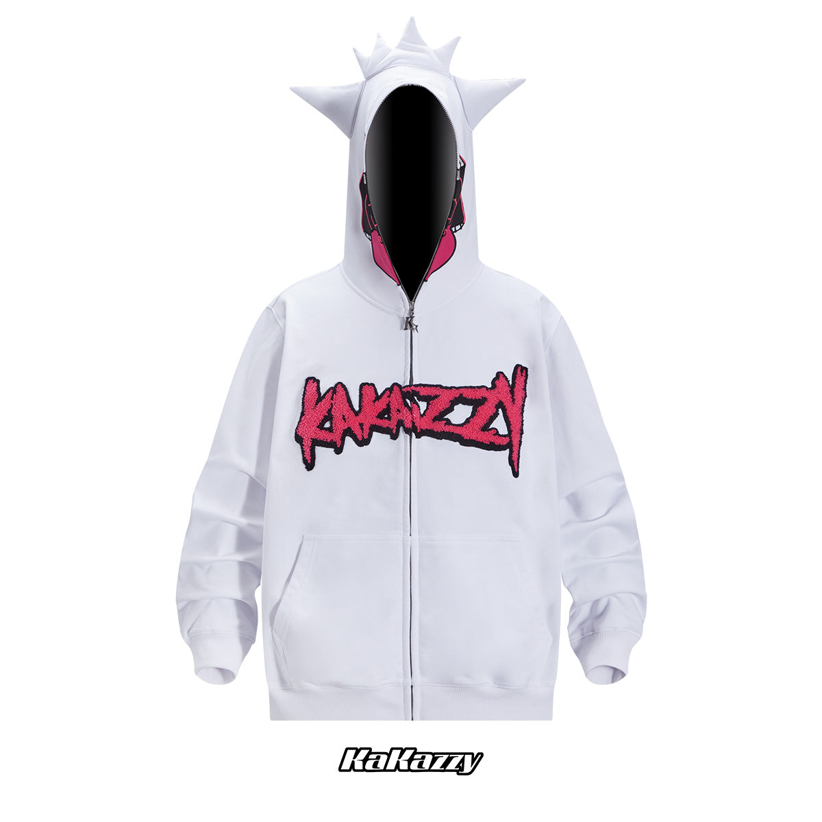 Kakazzy Full Zip Hoodie White – kakazzy