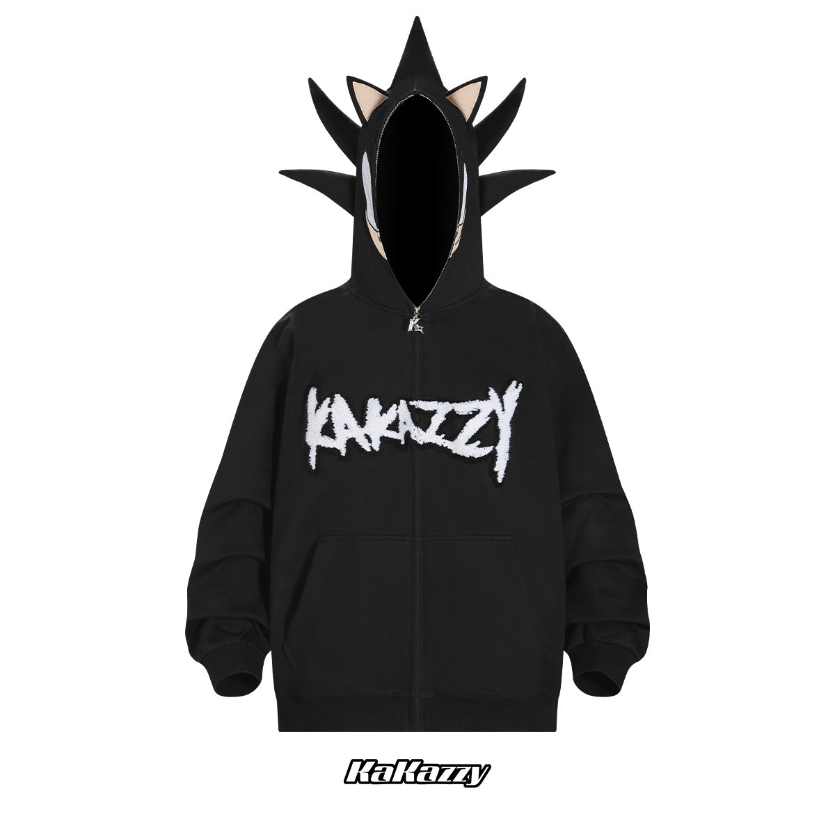 Kakazzy Full Zip Hoodie Black（Eyes Can See） – kakazzy