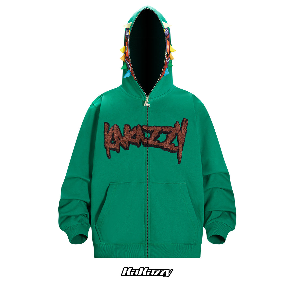 Kakazzy Full Zip Hoodie Green（Eyes Can See） – kakazzy