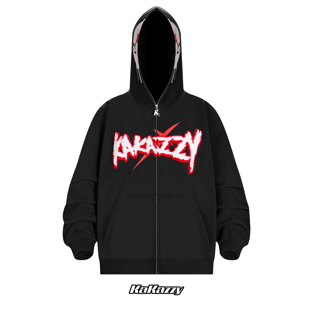 Kakazzy Full Zip Hoodie Black（Eyes Can See） – kakazzy