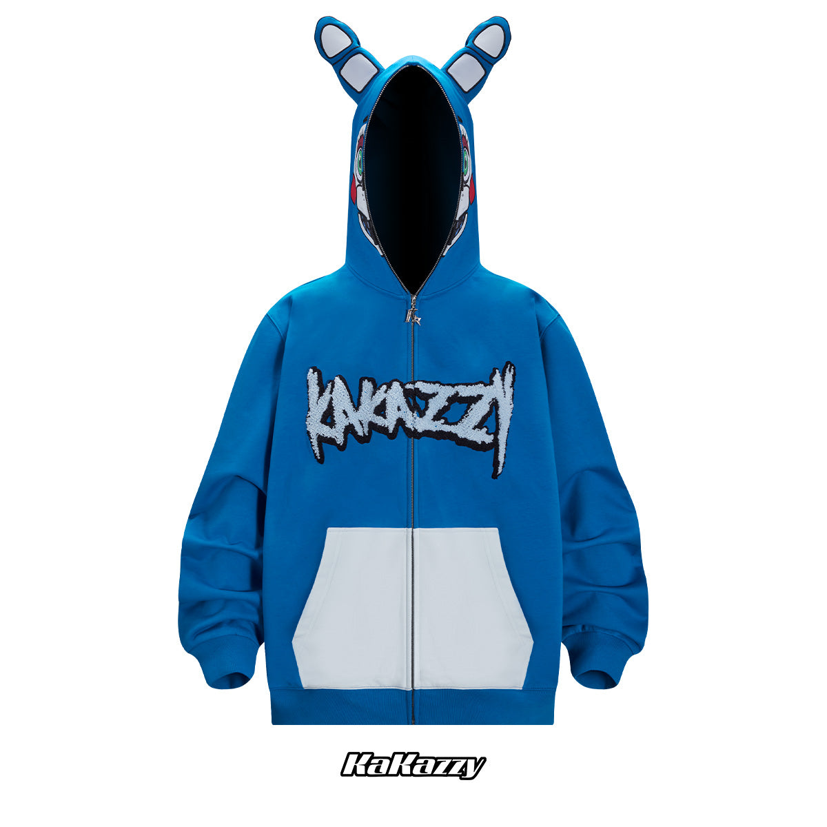Kakazzy Full Zip Hoodie Blue（Eyes Can See） – kakazzy