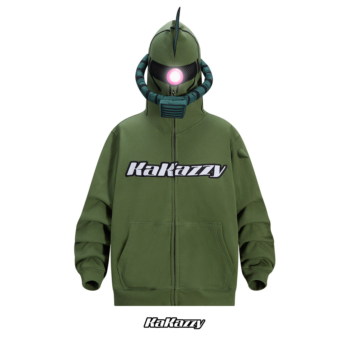 Kakazzy Full Zip Hoodie Green (Eyes Can See And Power Light) – kakazzy
